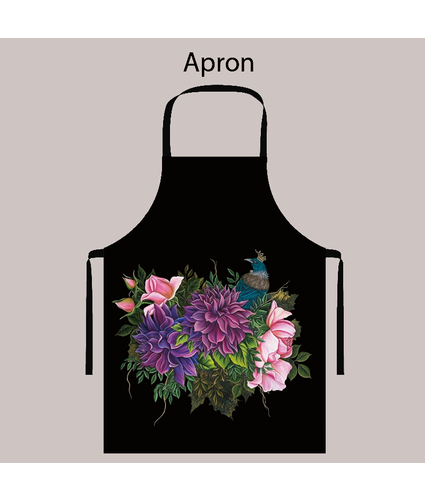 Apron Tui with flowers - Kitchen Dining-Aprons : Tessa Maes - Gifts and ...