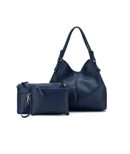 Ladies 3 Piece Shoulder Bag Set In Navy - Bags-Ladies : Tessa Maes ...